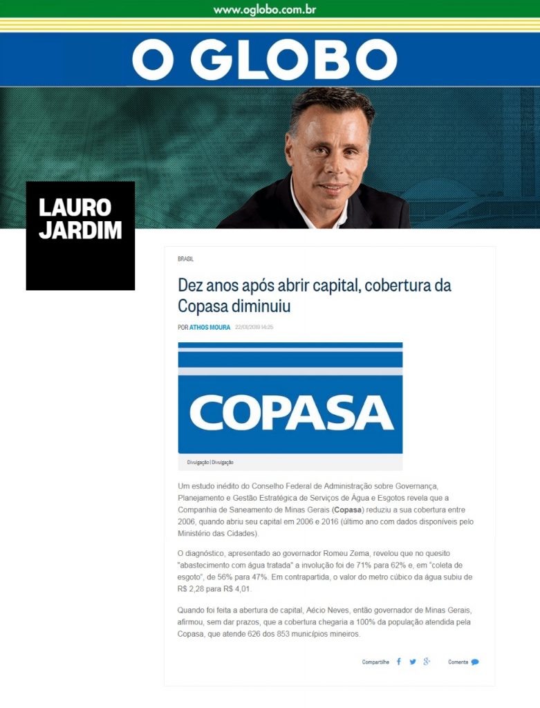 CFA-Gesae: Jornal O Globo aborda diagnóstico – CFA