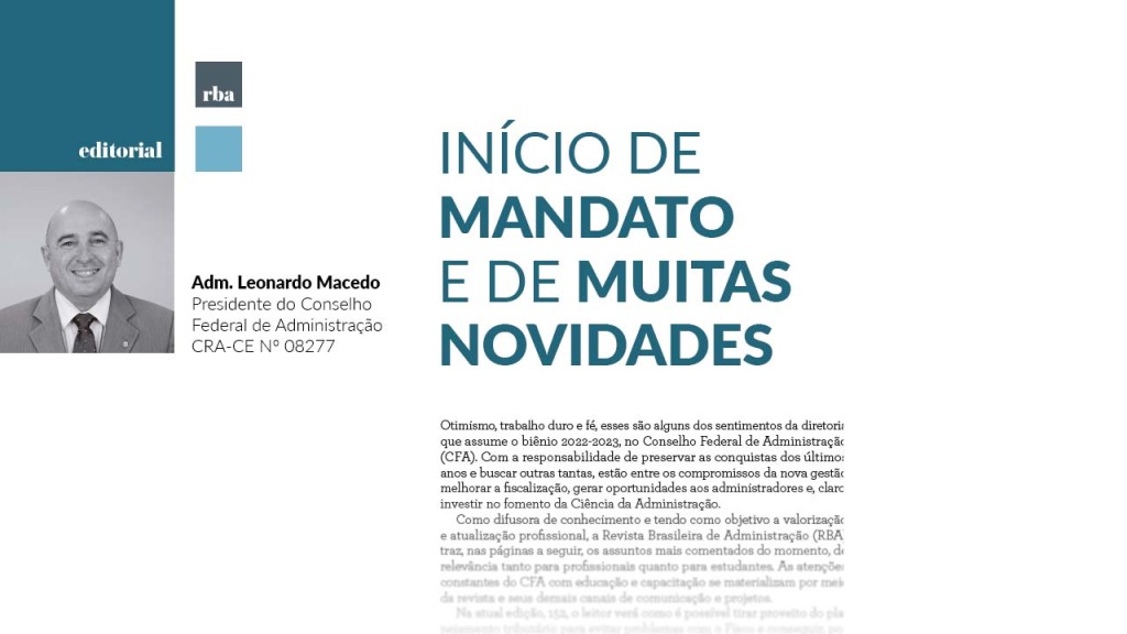 Editorial RBA 152 – 2023 é promessa de renovação e temperança – CFA